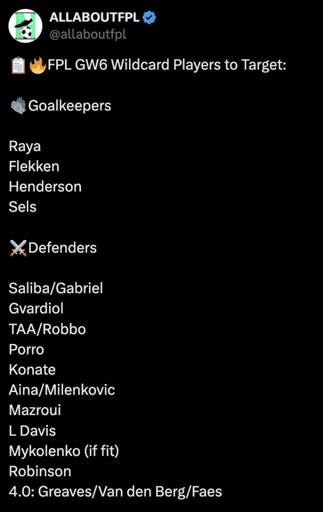 FPL GW6 Ultimate Guide: Tips, Differentials, WC Drafts & More